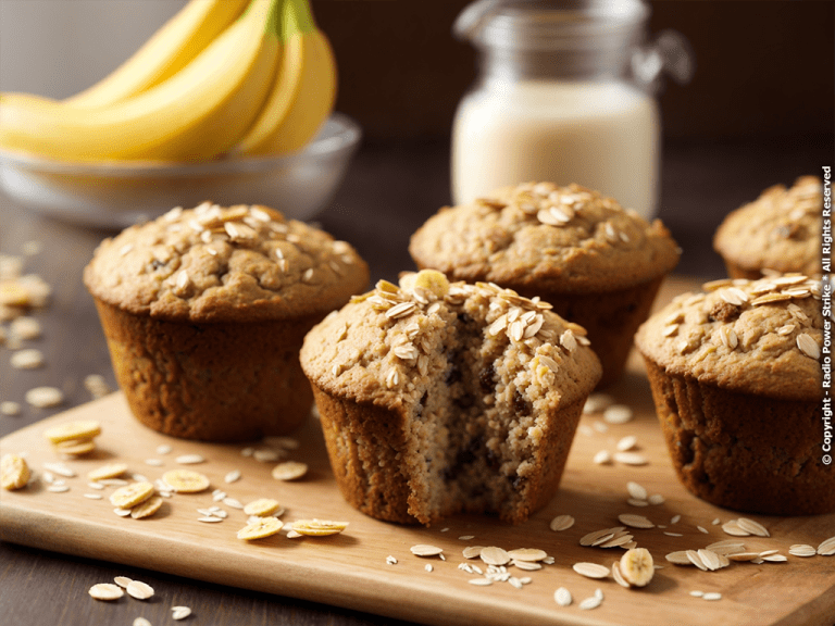 Wholesome Banana Oat Muffins Recipe - Radio Power Strike - The ...